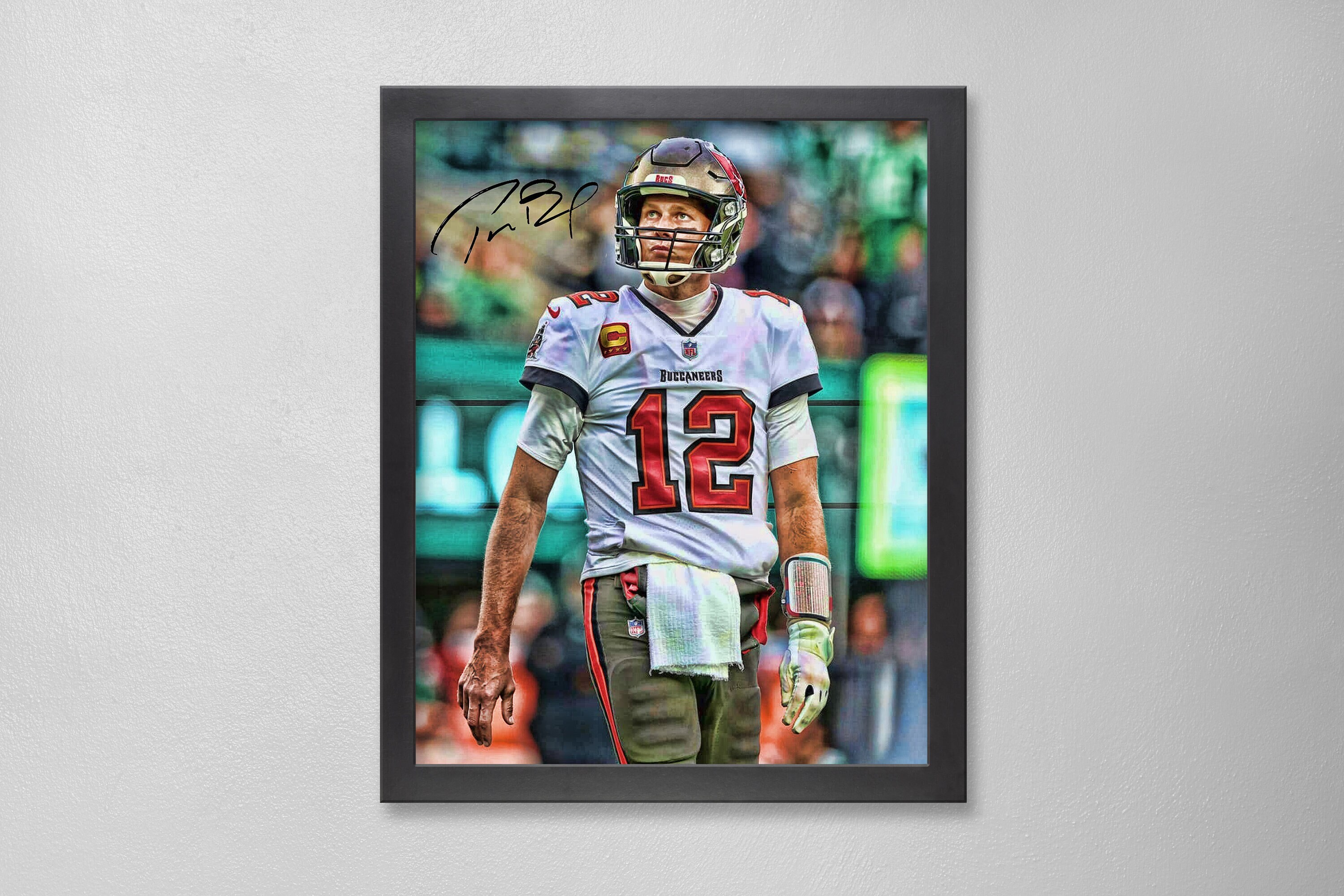 Tom Brady Tampa Bay Buccaneers Poster Art Autographed NFL 4x6, 5x7 ...