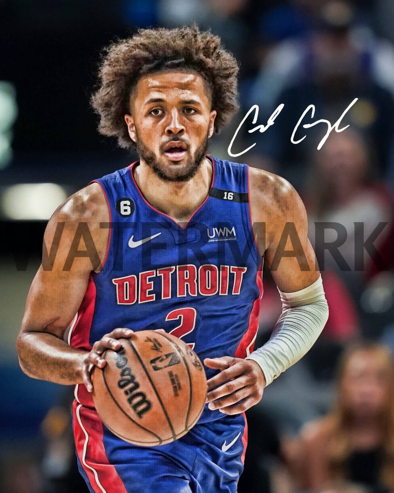 Cade Cunningham Detroit Pistons Poster Art Autographed NBA 4x6, 5x7 ...