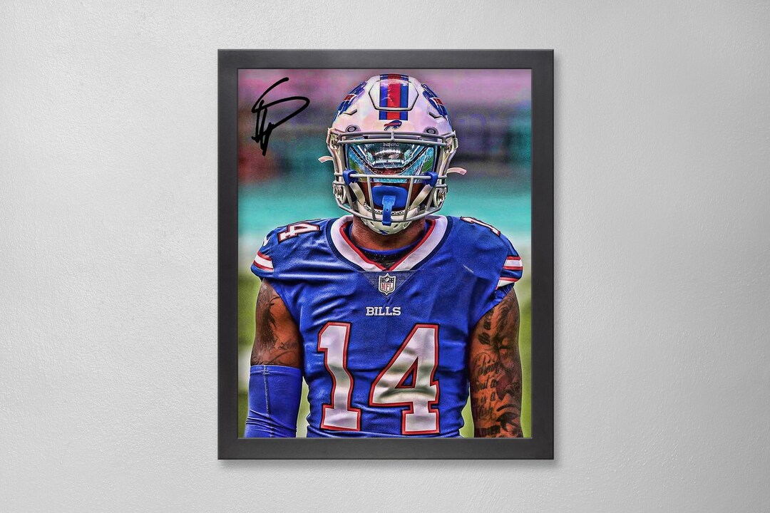 Stefon Diggs Buffalo Bills Poster Art Autographed NFL 4x6 - Etsy