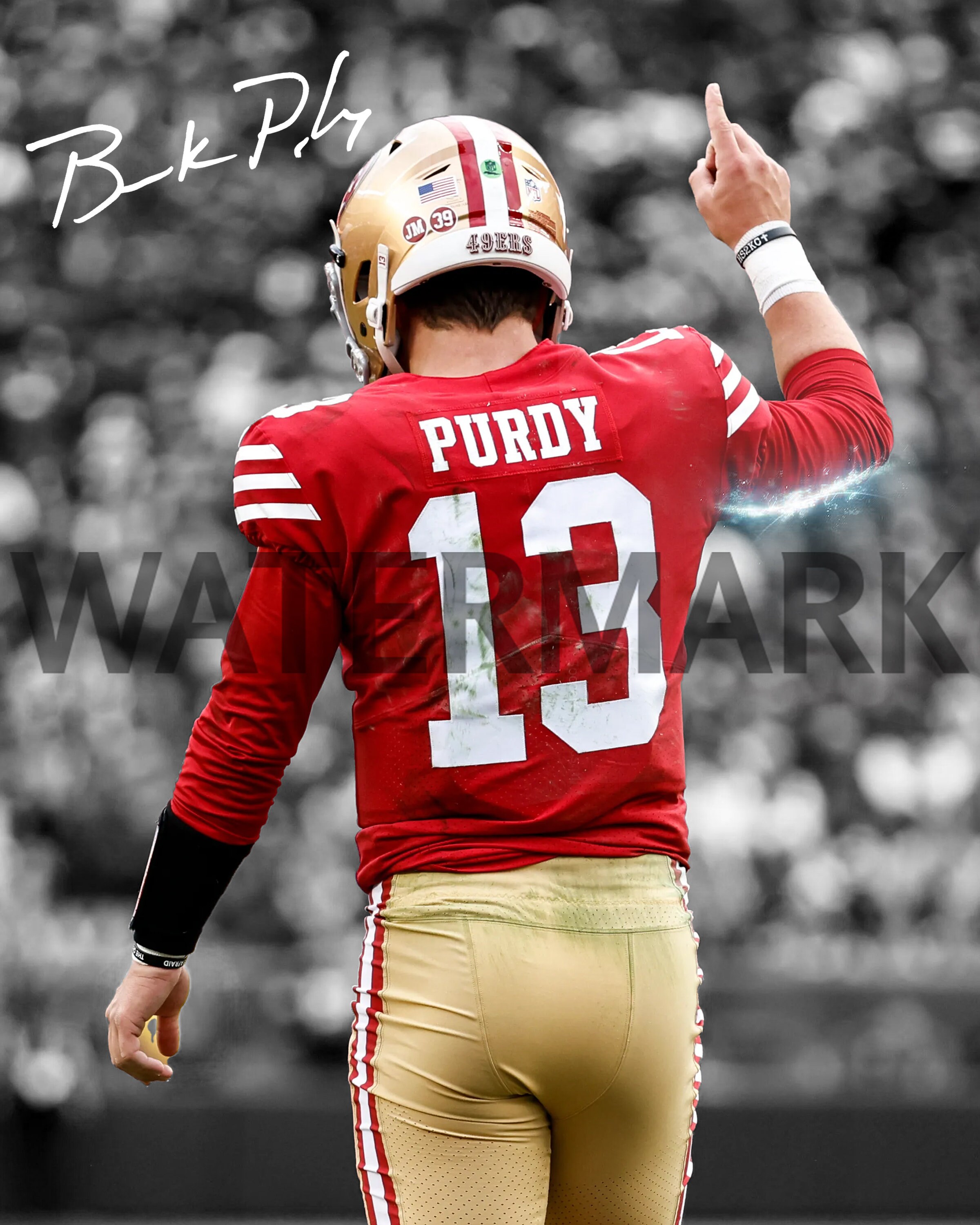 Brock Purdy San Francisco 49ers Poster Art Autographed NFL 4x6, 5x7 ...