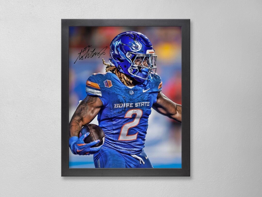 Ashton Jeanty Boise State Broncos Poster Art Autographed NCAA 4x6, 5x7 ...