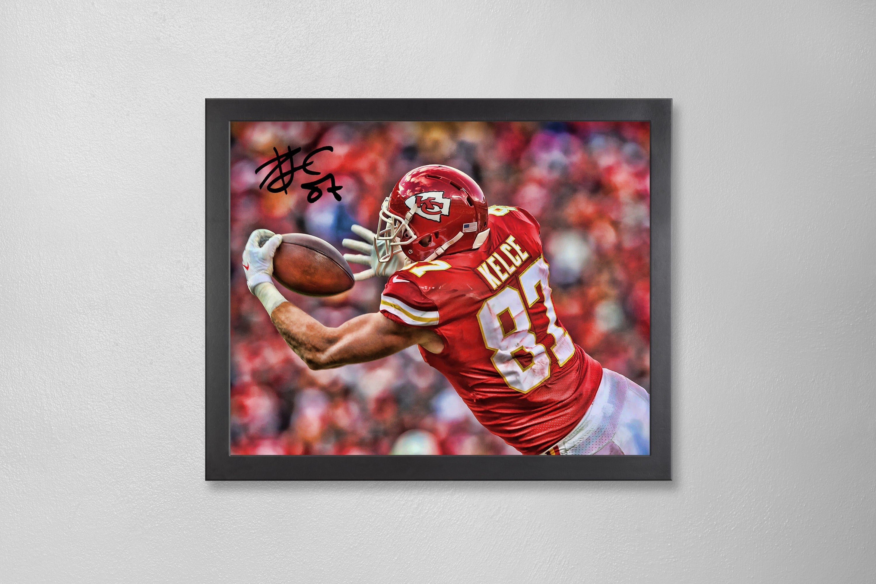 Travis Kelce Kansas City Chiefs Poster Art Autographed NFL 4x6, 5x7 ...