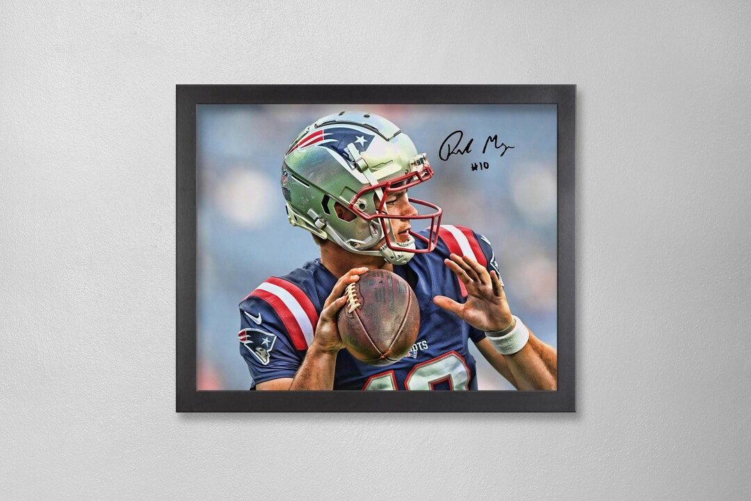 Drake Maye Autographed Poster: New England Patriots NFL Art - Etsy España