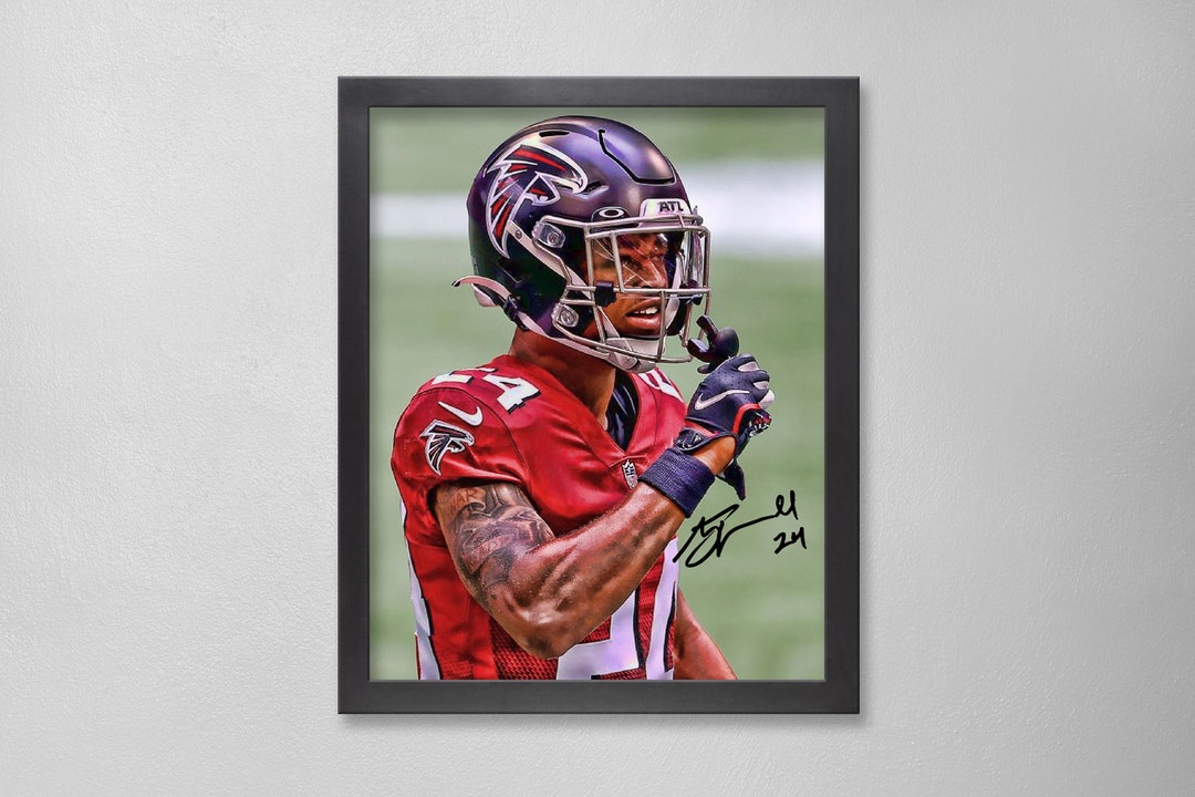 A.J. Terrell Atlanta Falconposter Art Autographed NFL 4x6, 5x7, 8x10 ...