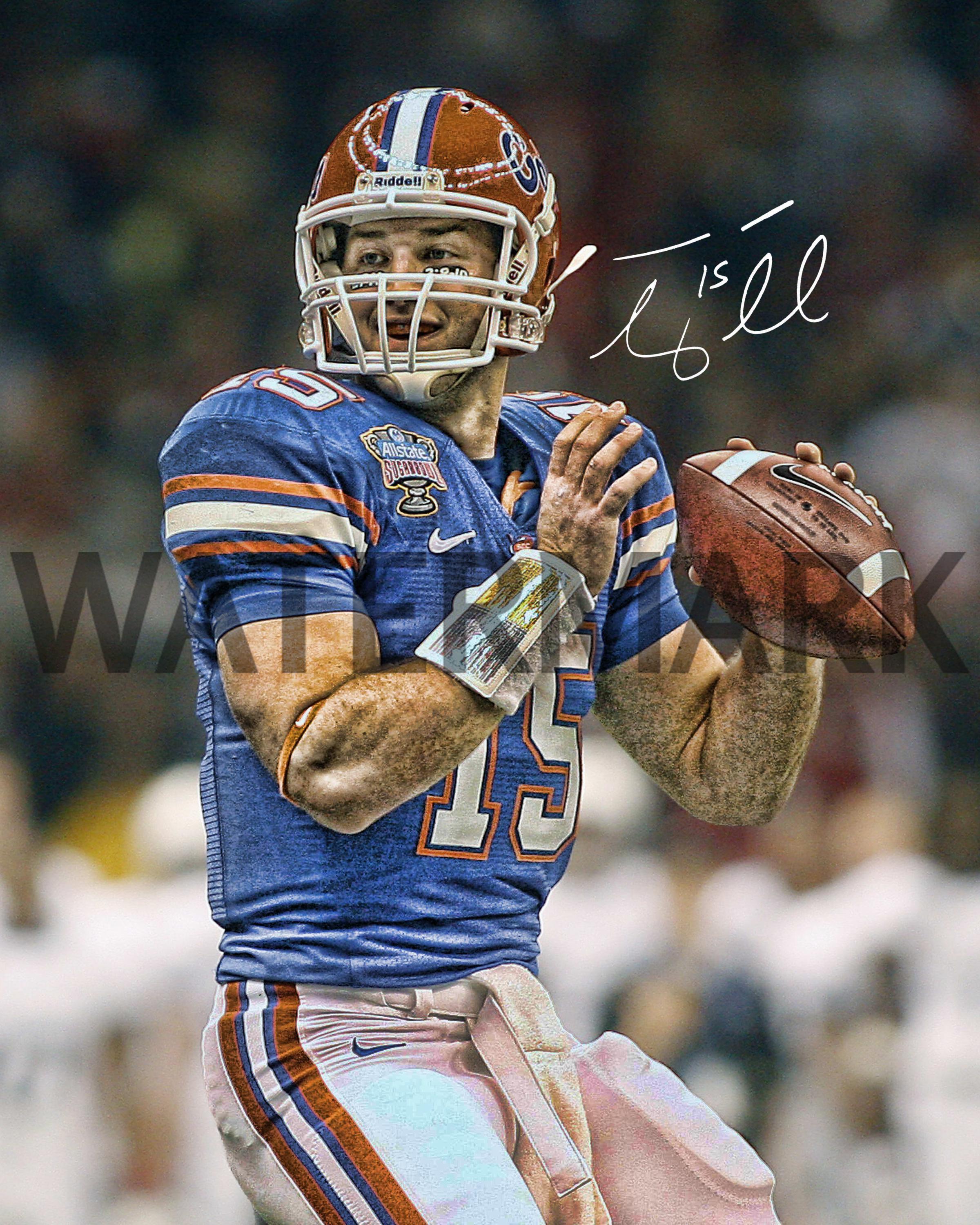 Tim Tebow Autographed Poster: Florida Gators NCAA Art - Etsy