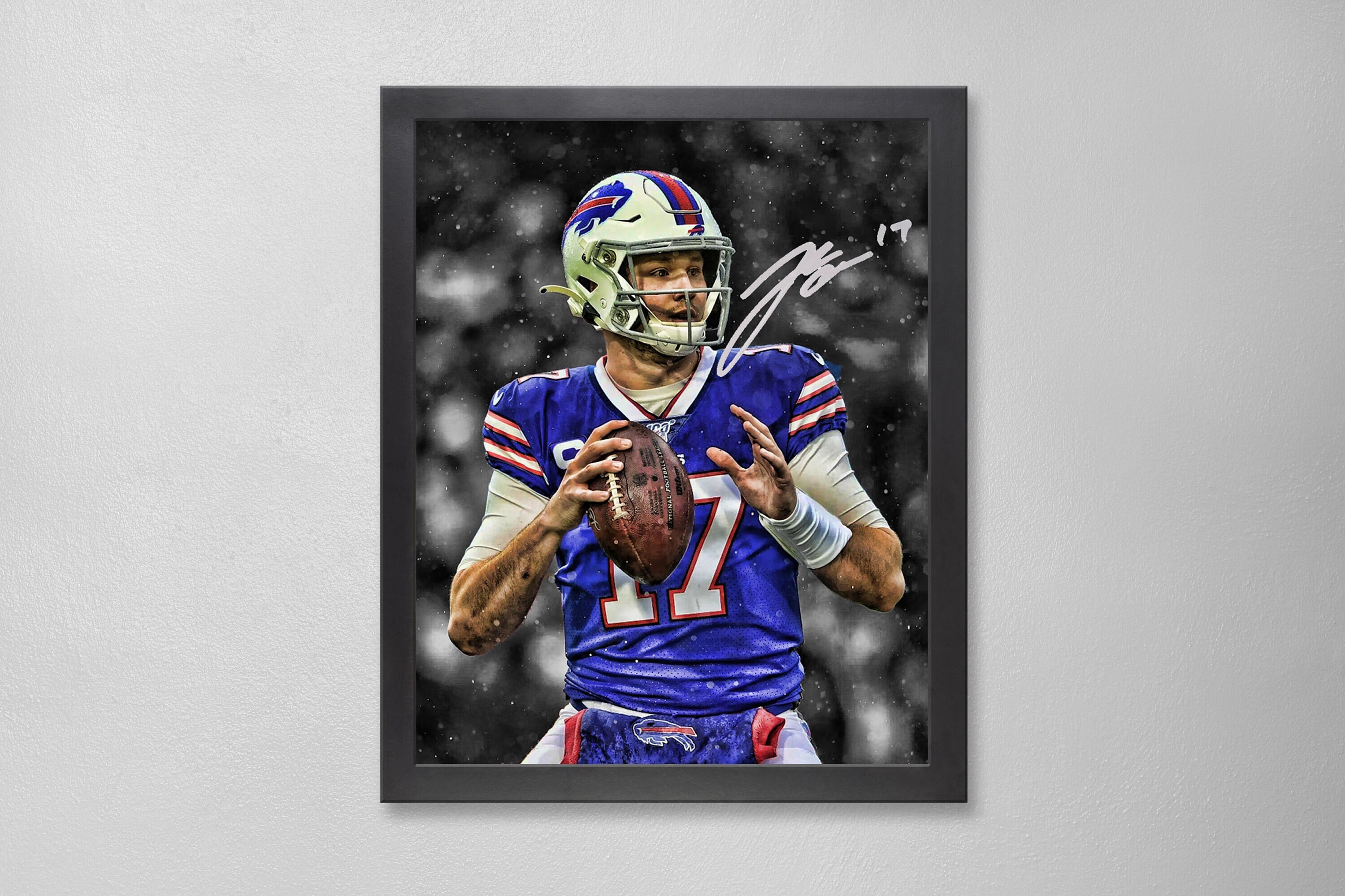 Josh Allen Buffalo Bills Poster Art Autographed NFL 4x6 5x7 - Etsy