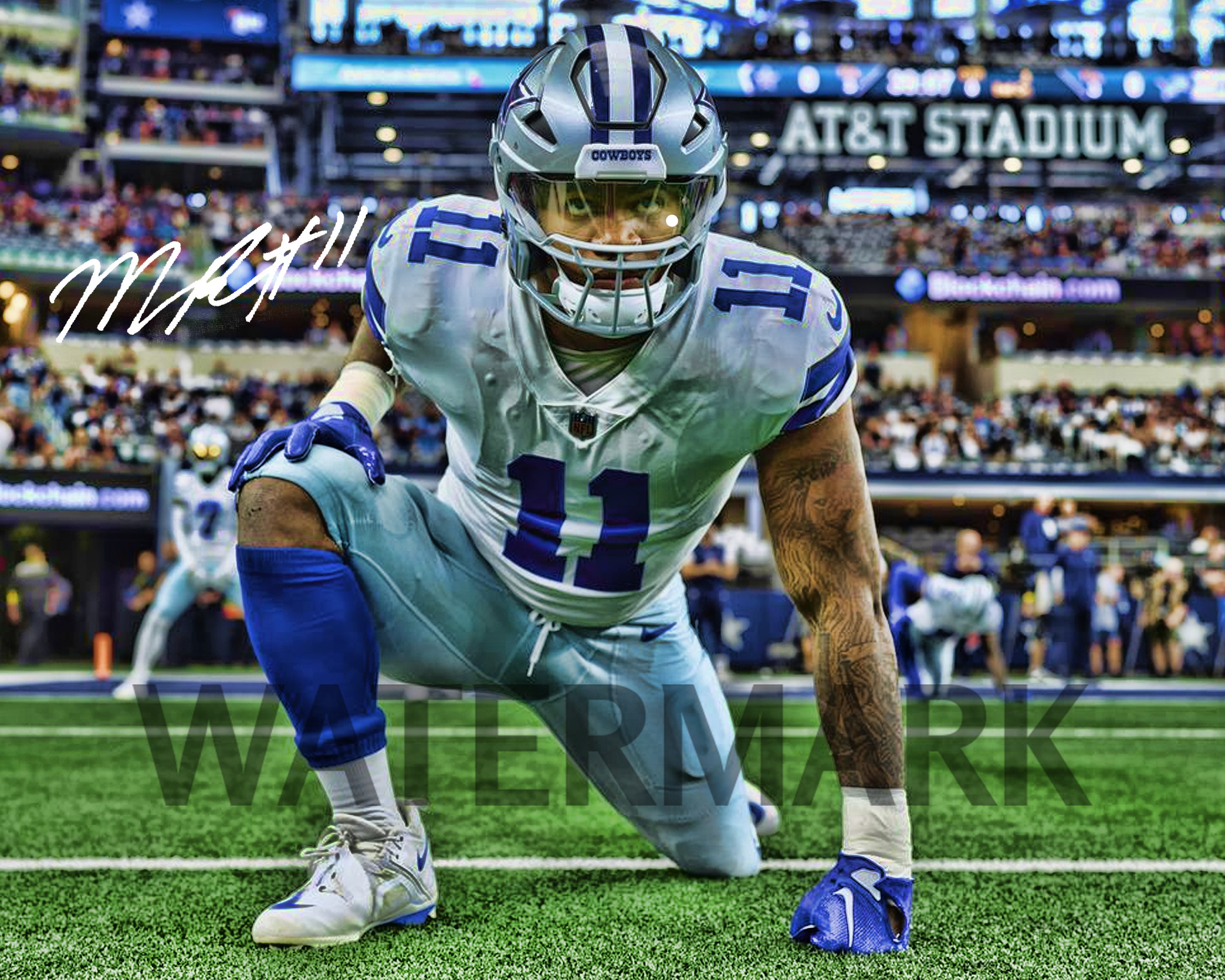 Micah Parsons Dallas Cowboys Poster Art Autographed NFL 4x6, 5x7, 8x10 ...