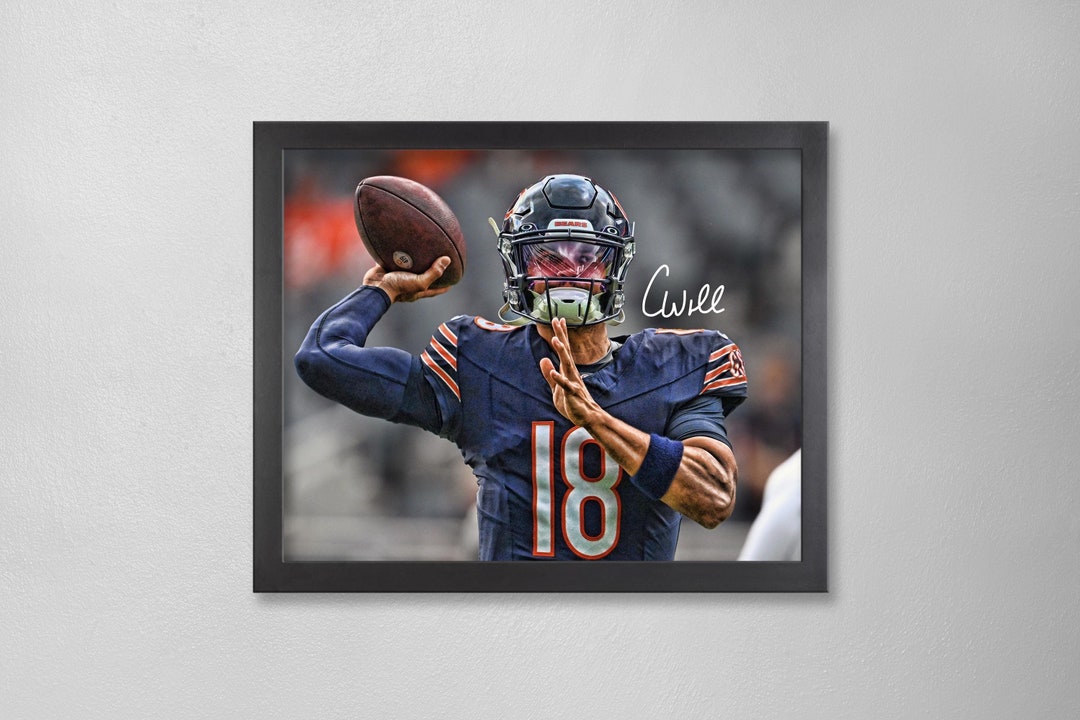 Caleb Williams Chicago Bears Poster Art Autographed NFL 4x6, 5x7, 8x10 ...