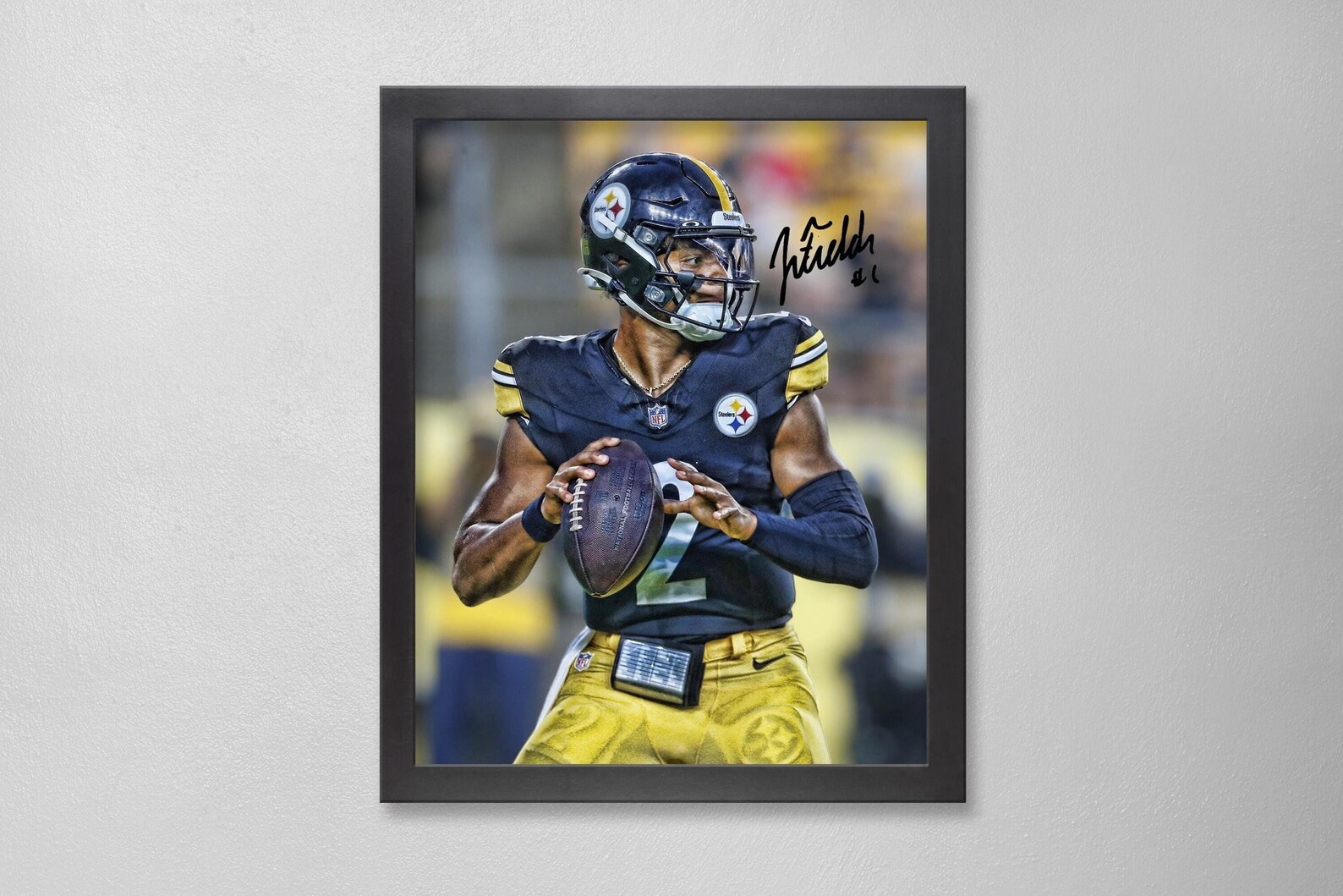 Justin Fields Steelers Art Poster, Autographed Style, NFL Gift - Etsy