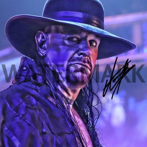 WWE the Undertaker Poster Art Autographed 4x6, 5x7, 8x10, 9x12, 11x14 ...