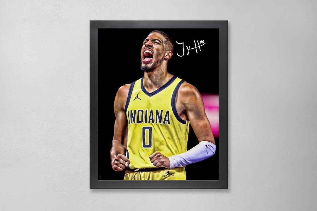 Tyrese Haliburton Indiana Pacers Poster Art Autographed NBA 4x6, 5x7 ...
