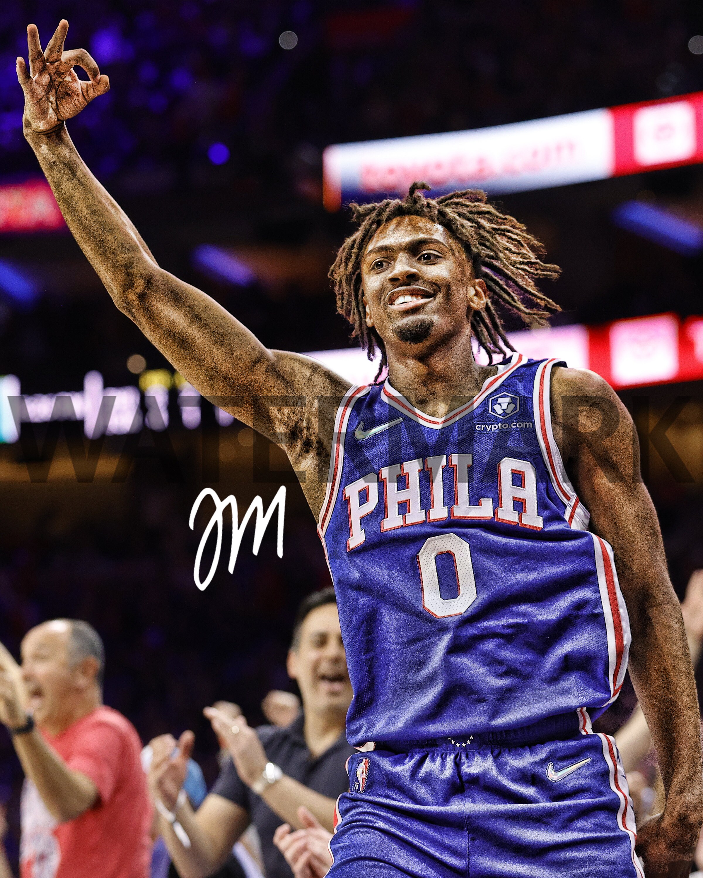 Tyrese Maxey Philadelphia 76ers Poster Art Autographed NBA 4x6, 5x7 ...