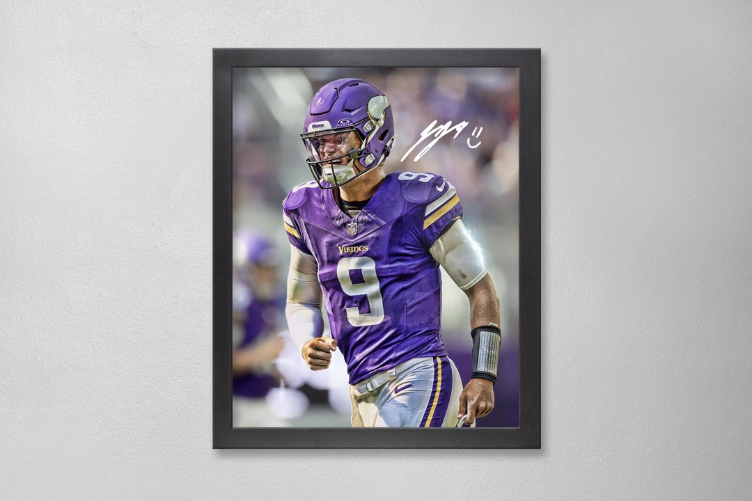 JJ Mccarthy Minnesota Vikings Poster Art Autographed NFL 4x6, 5x7, 8x10 ...