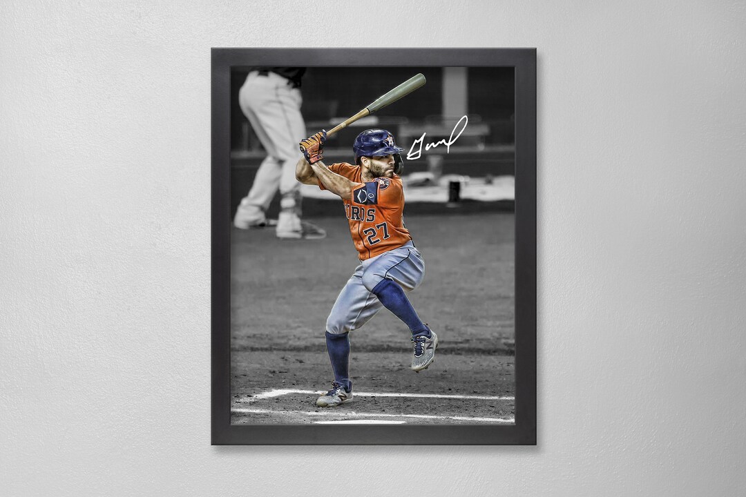 Jose Altuve Houston Astros Poster Art Autographed MLB 4x6, 5x7, 8x10 ...
