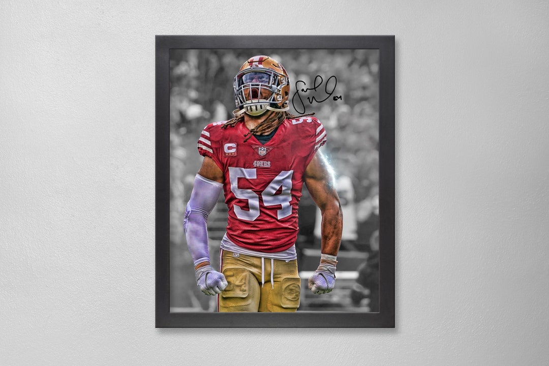 Fred Warner San Francisco 49ers Poster Art Autographed NFL 4x6, 5x7 ...