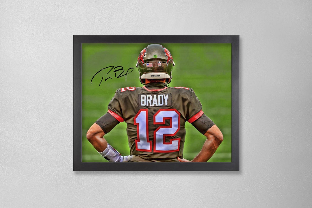 Tom Brady Tampa Bay Buccaneers Poster Art Autographed NFL 4x6, 5x7 ...