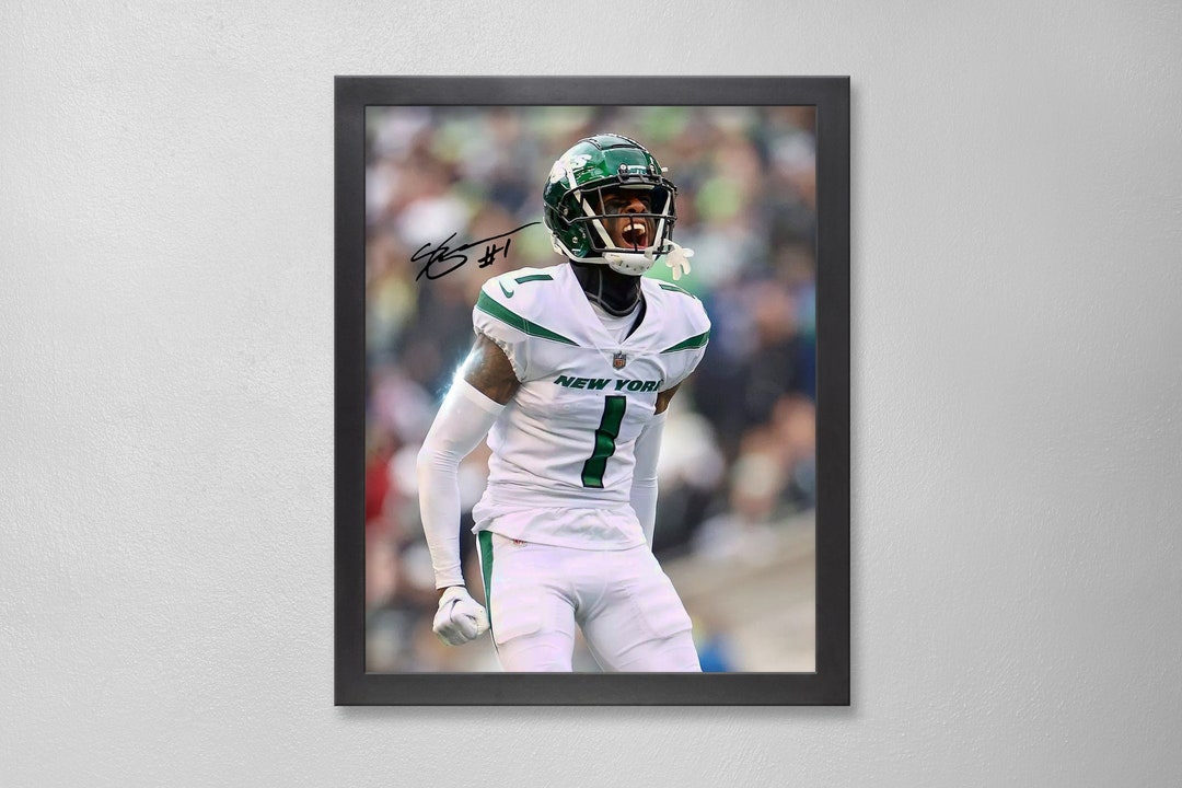 Sauce Gardner New York Jets Poster Art Autographed NFL 4x6, 5x7, 8x10 ...