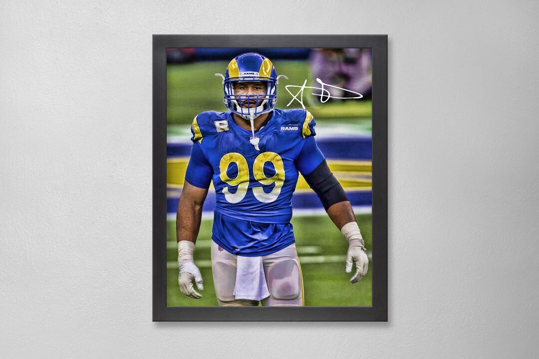 Aaron Donald Autographed Poster: Los Angeles Rams Art - Etsy
