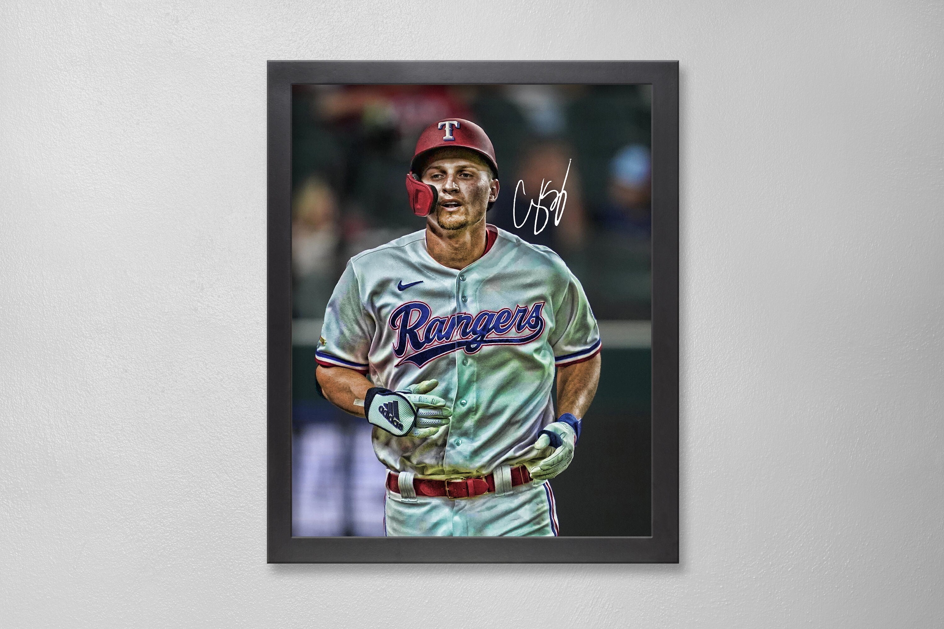 Corey Seager Texas Rangers Poster Art Autographed MLB 4x6, 5x7, 8x10 ...
