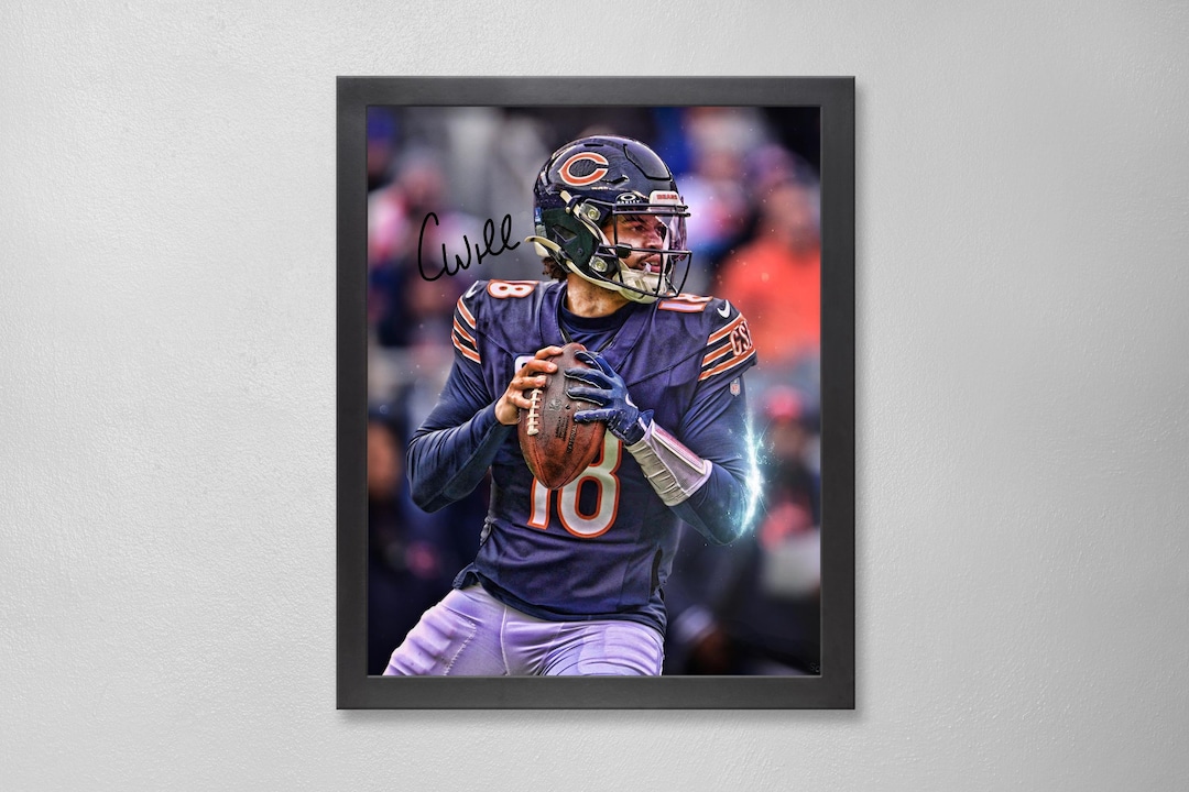 Caleb Williams Autographed Poster: Chicago Bears NFL Art - Etsy