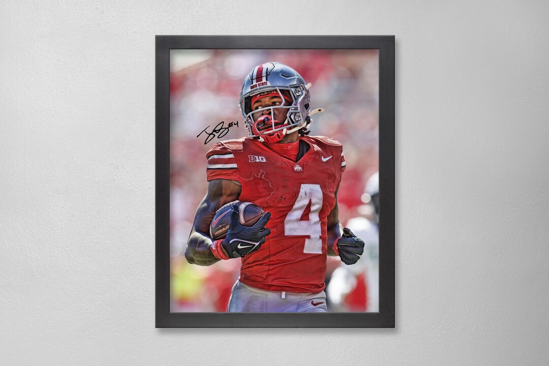 Jeremiah Smith Ohio State Buckeyes Poster Art Autographed NCAA 4x6, 5x7 ...