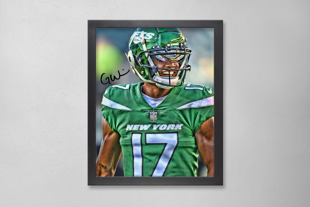 Garrett Wilson New York Jets Poster Art Autographed NFL 4x6, 5x7, 8x10 ...