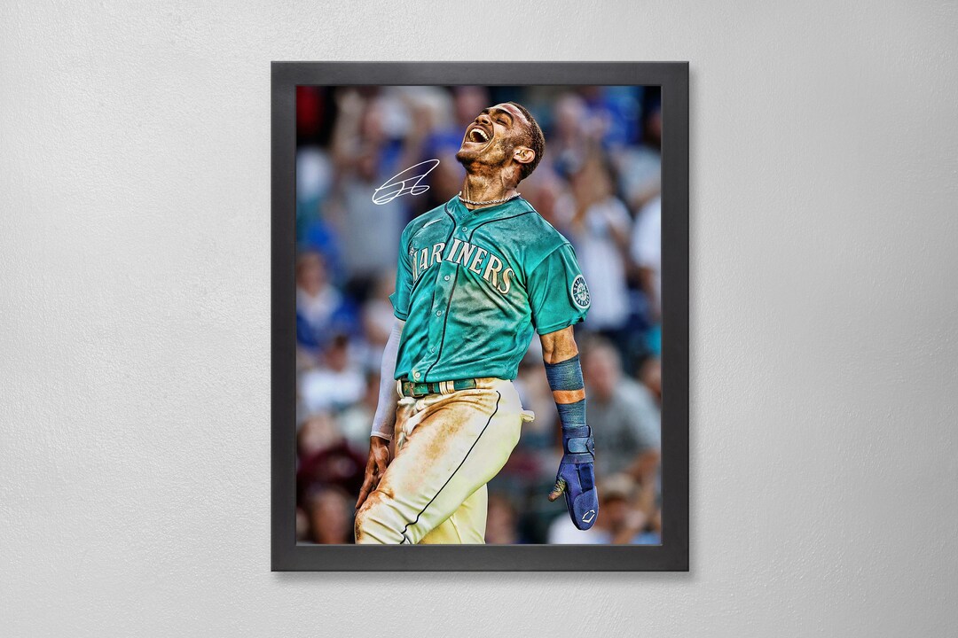 Julio Rodríguez Seattle Mariners Poster Art Autographed MLB 4x6, 5x7 ...