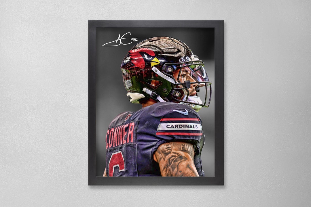 James Conner Arizona Cardinals Poster Art Autographed NFL 4x6, 5x7 ...