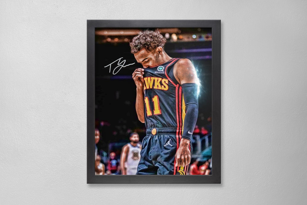Trae Young Atlanta Hawks Poster Art Autographed NBA 4x6, 5x7, 8x10 ...