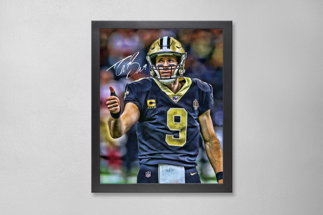 Drew Brees New Orleans Saints Poster Art Autographed NFL 4x6, 5x7, 8x10 ...