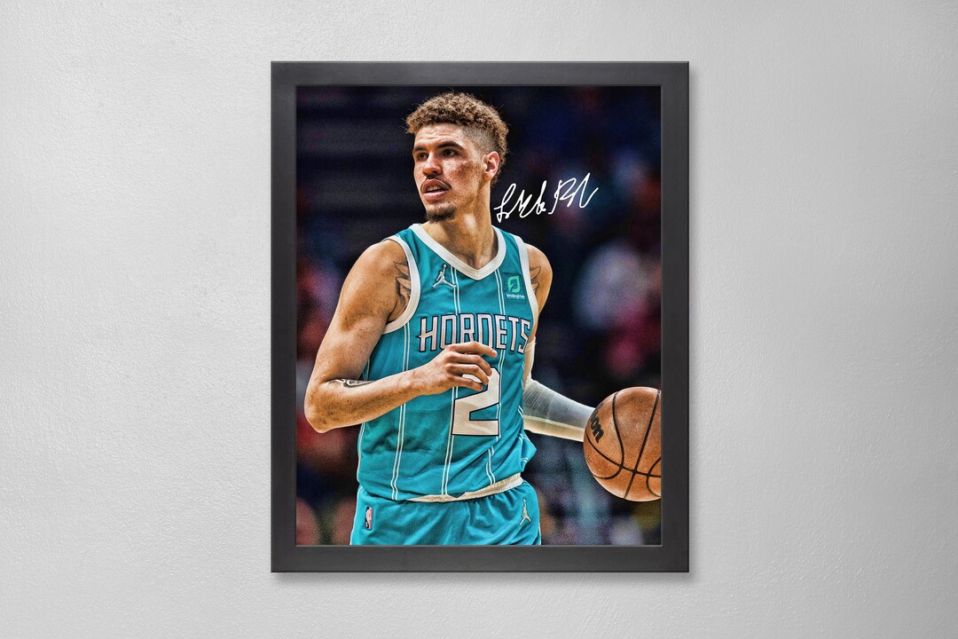 Lamelo Ball Charlotte Hornets Poster Art Autographed NBA 4x6, 5x7, 8x10 ...
