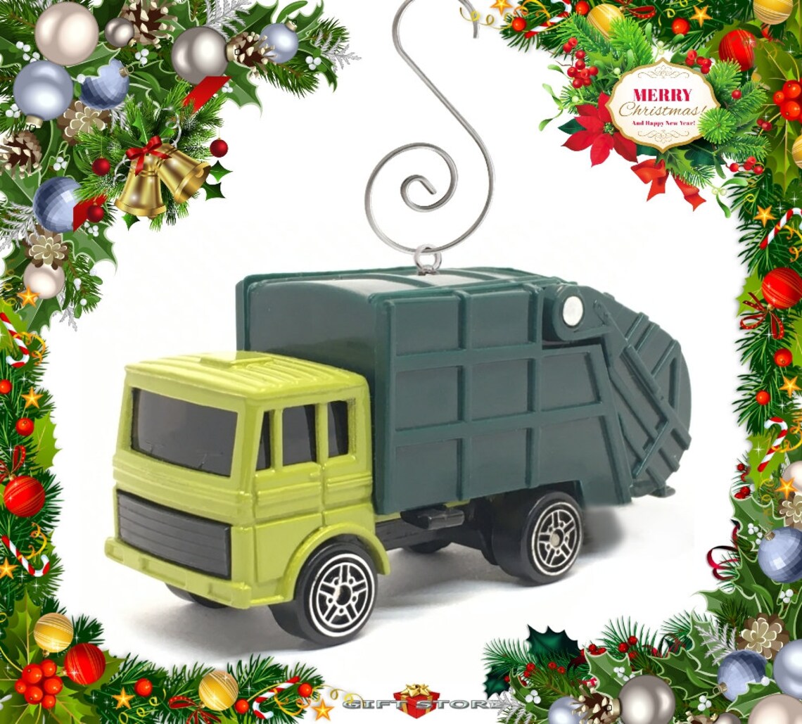 Christmas Ornament Green Heil Trash Truck Garbage Refuse Waste | Etsy