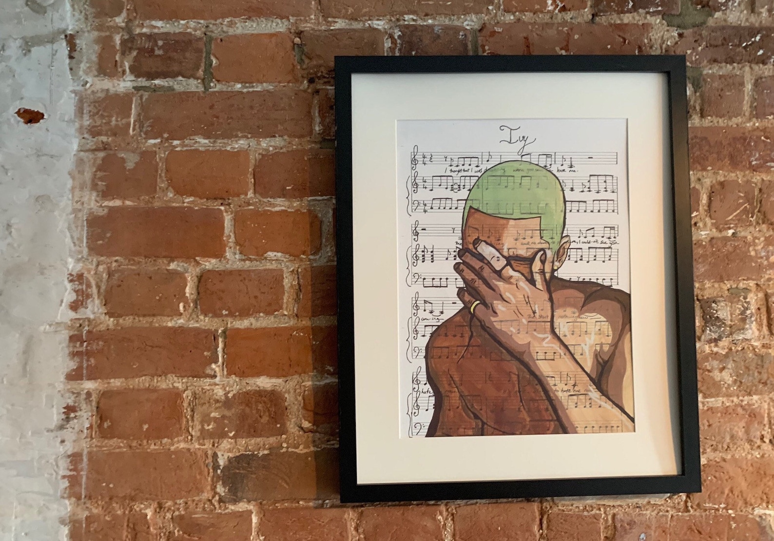 Frank Ocean Blonde Album Cover Music Artwork Ivy Etsy