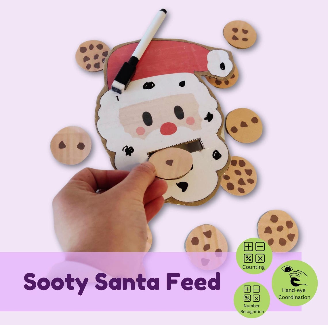 Feed Santa | Printable PDF | Downloadable Template | Number Recognition ...