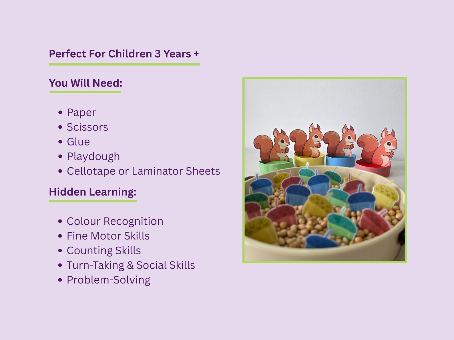 Printable Fall Activity for Preschoolers | Autumn Color Sorting Acorn ...