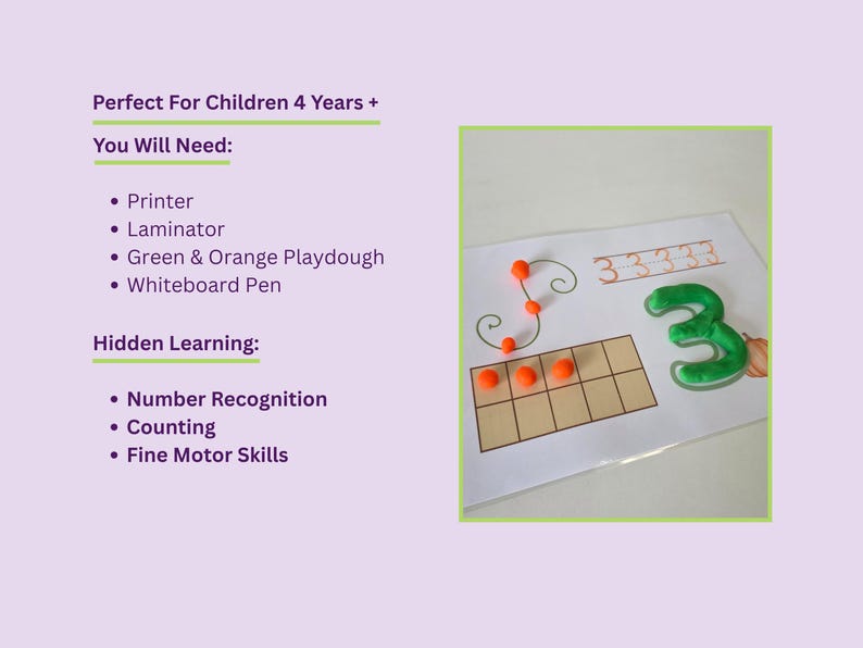 Fall Playdough Counting Mats: Fine Motor Number Recognition (digital ...