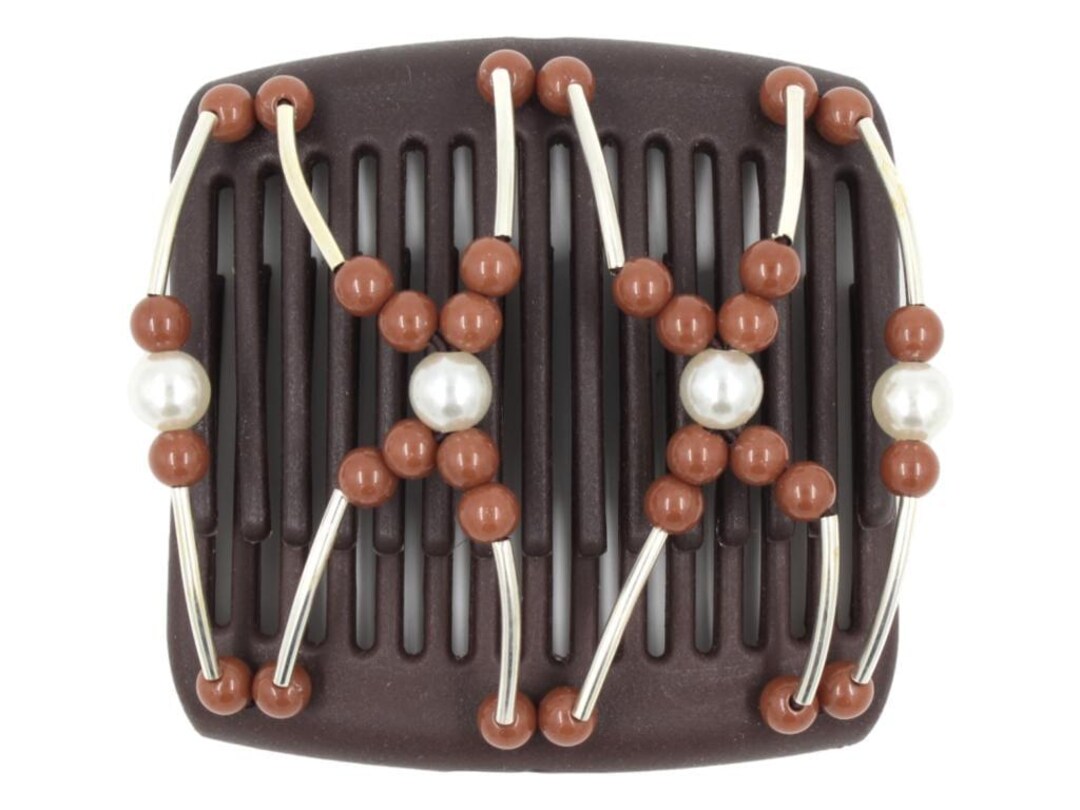 African Butterfly Chameleon Hair Comb - Beada Tube Brown 25 (medium) - Etsy