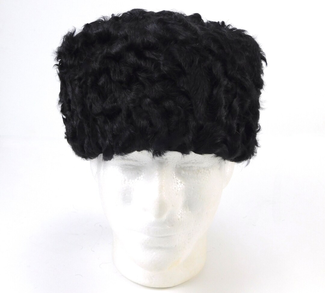 New Papakha Kubanka Natural Fur Karakul Hat Winter Cap Real Sheepskin ...