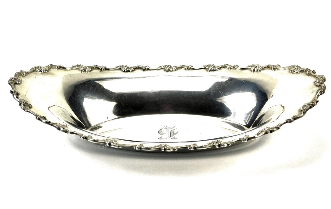 Antique Victorian A. Stowell & Co. Floral Chased Sterling Silver Dish ...