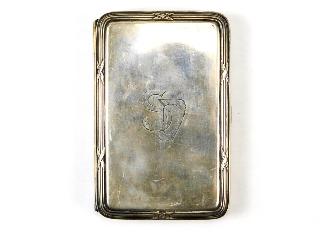 Antique 1880s German Germany WMF Silver Plated Cigarette Case Box ...