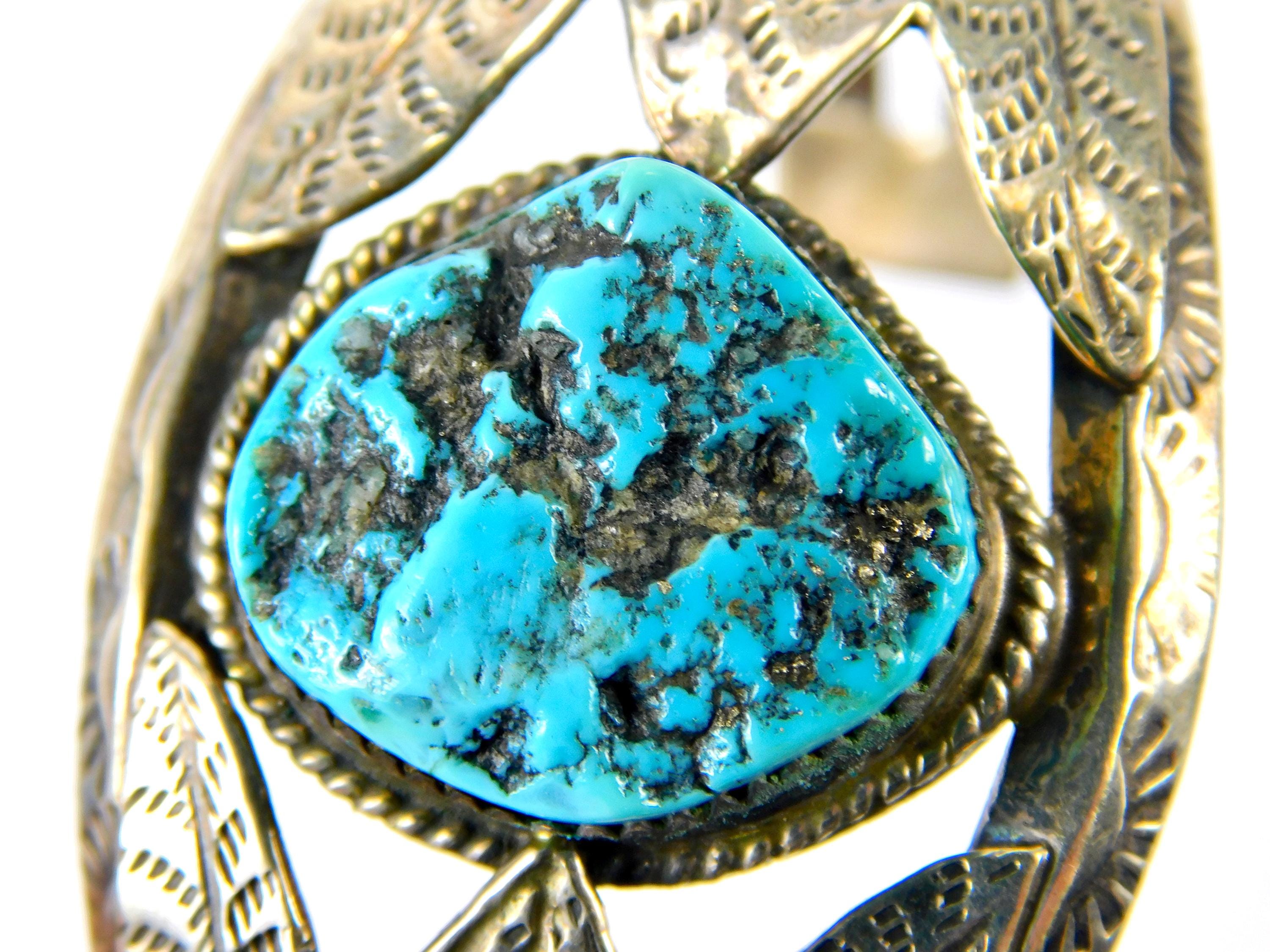 Native American Indian Navajo H. JONES Sterling Silver Stone Bracelet ...