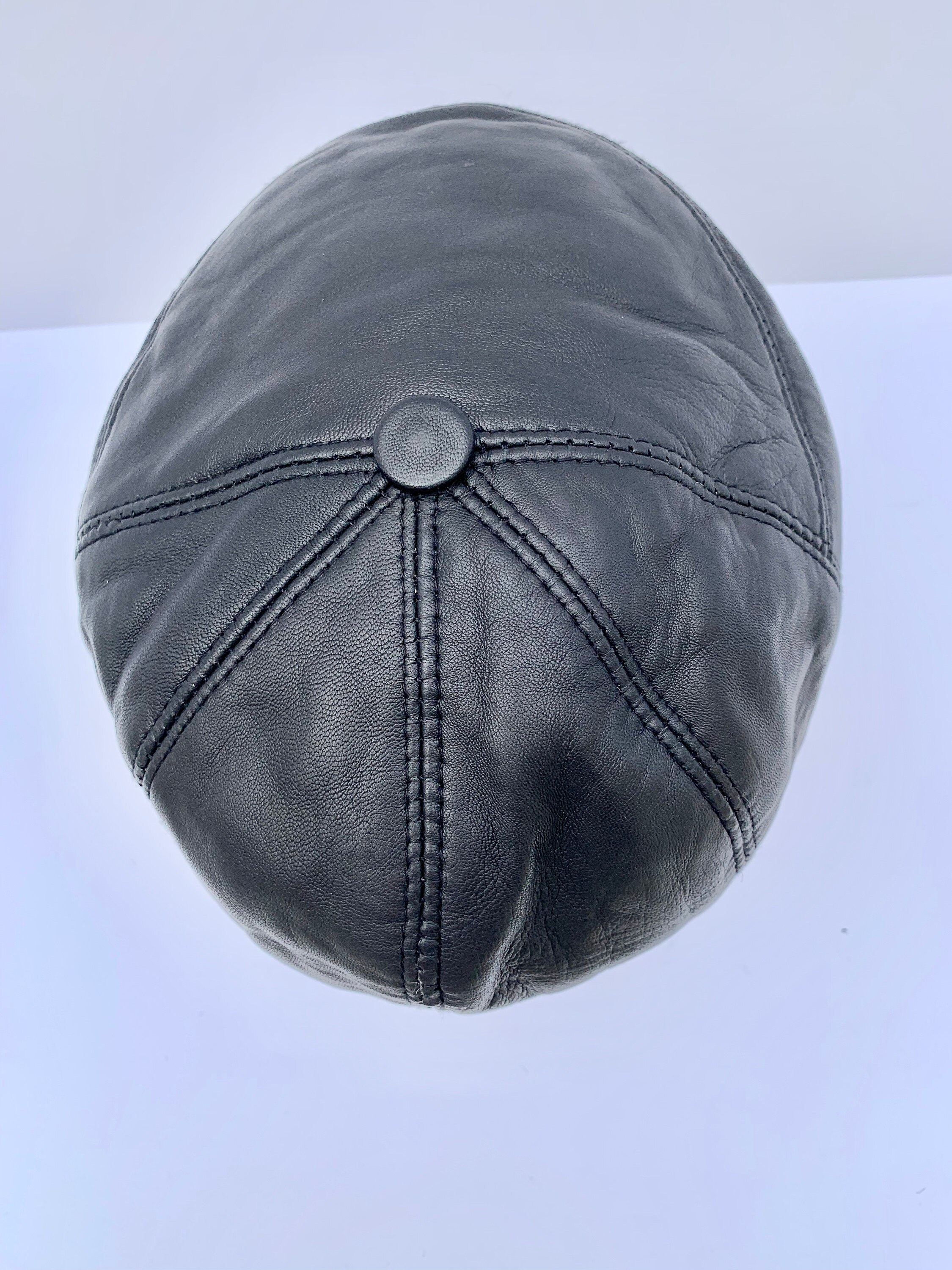 New Soft Leather 8 Panels Newsboy Cap Earflap Peaky Blinders Hat Baker ...