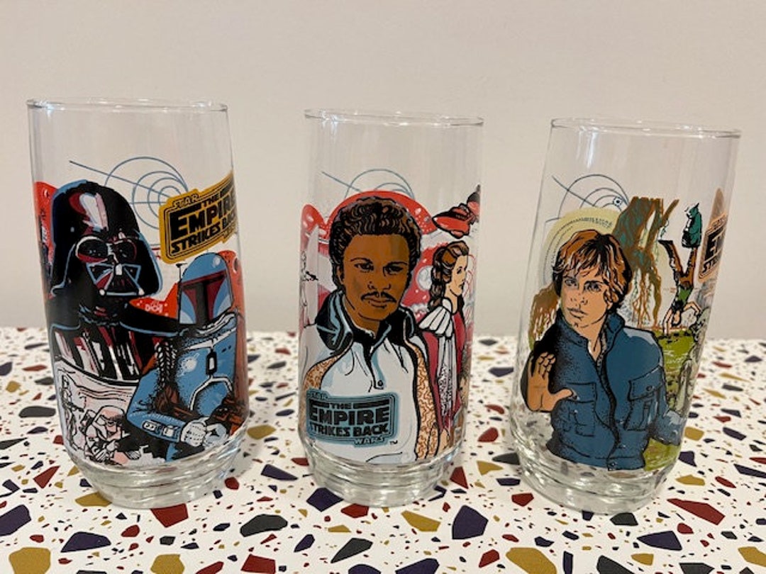 Vintage Star Wars Burger King Glasses 1980 Darth Vader Luke Etsy