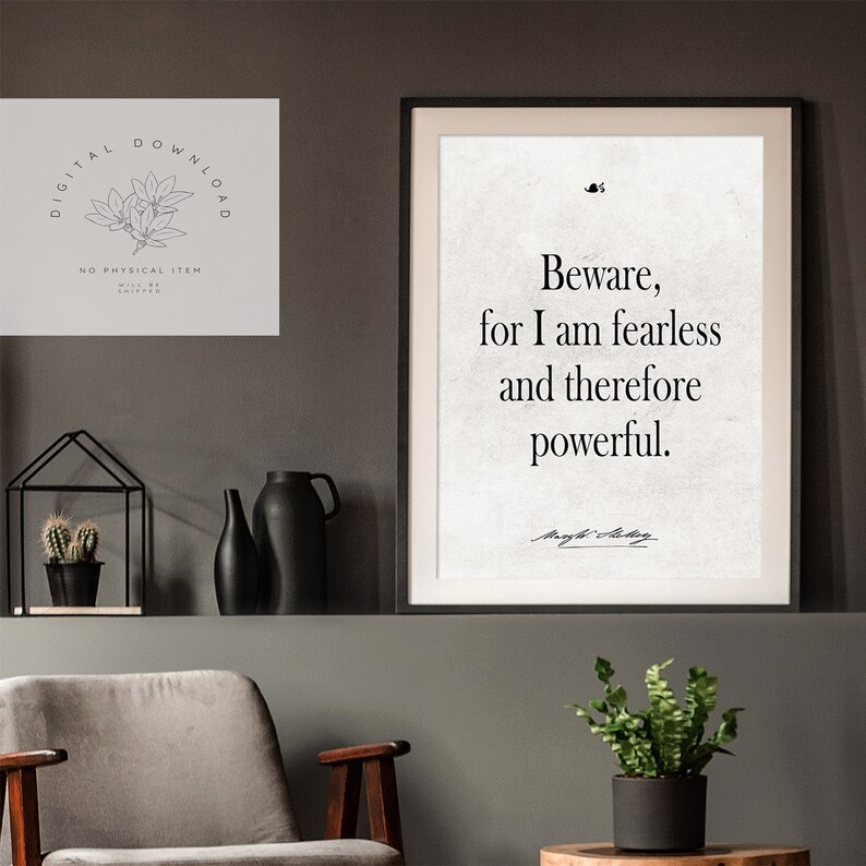 Mary Shelley Printable Poster Frankenstein Quote - Etsy