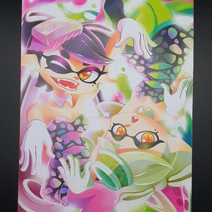 Splatoon Prints squid Sisters off the Hook Deep Cut - Etsy