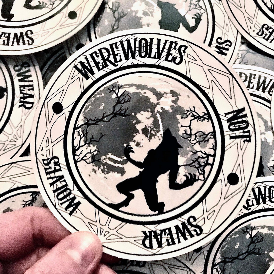 Werewolves Not Swear Wolves Sticker - Etsy
