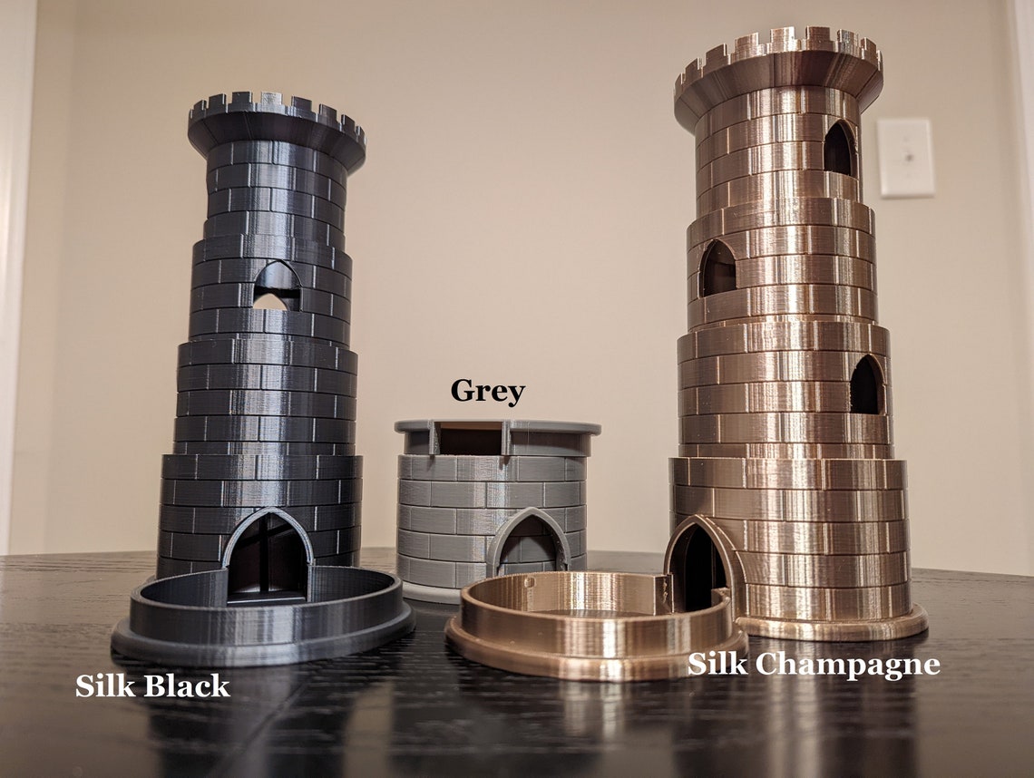 3D Printed Collapsible Castle Dice Tower DND Gaming | Etsy