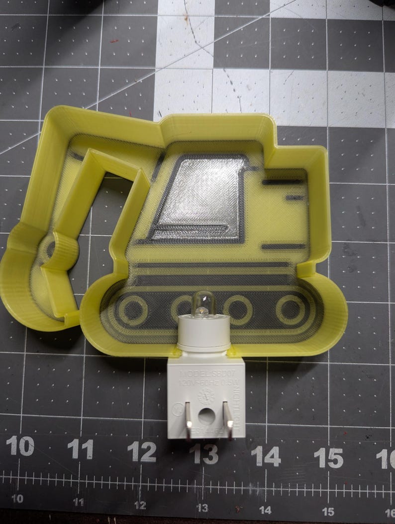 3D Printed Excavator LED Night Light: Dusk to Dawn Sensor - Etsy Denmark