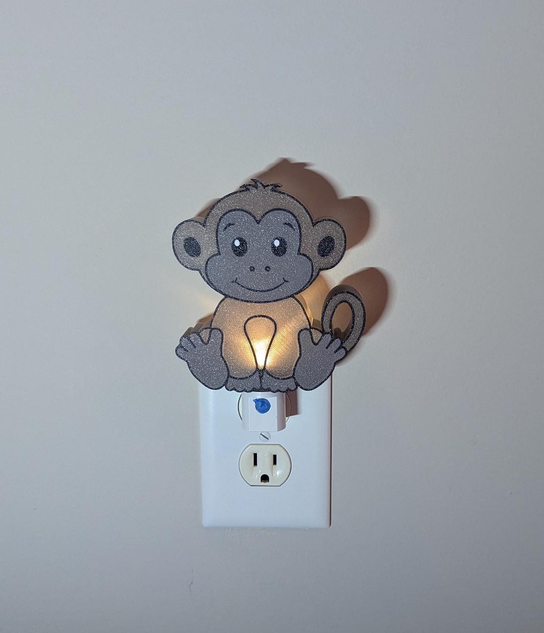 3D Printed Monkey LED Night Light: Dusk-to-dawn Operation for Nursery ...
