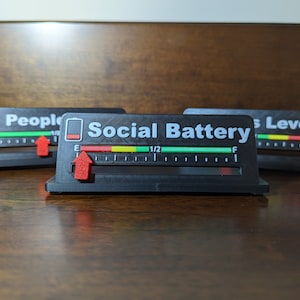 Social Battery Desktop Indicator | People Meter |show Your Mood ...